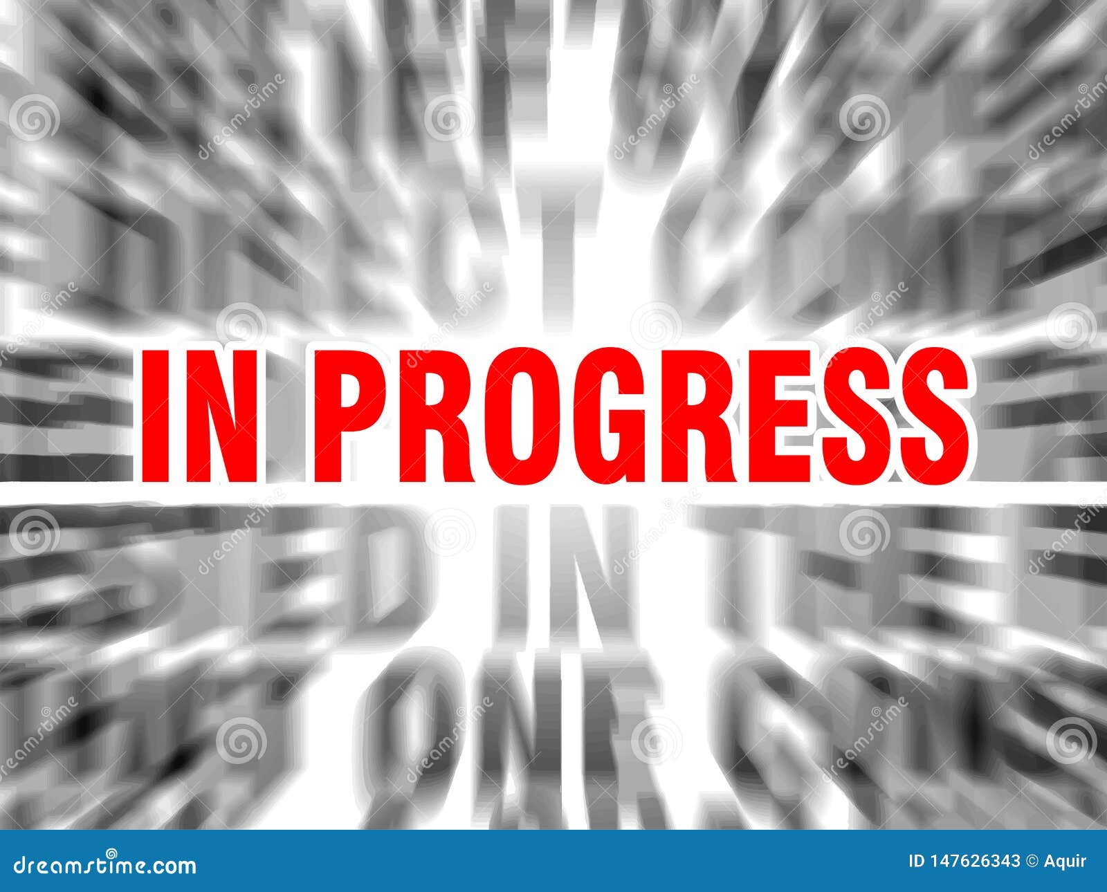 In progress stock vector. Illustration of word, sign - 147626343