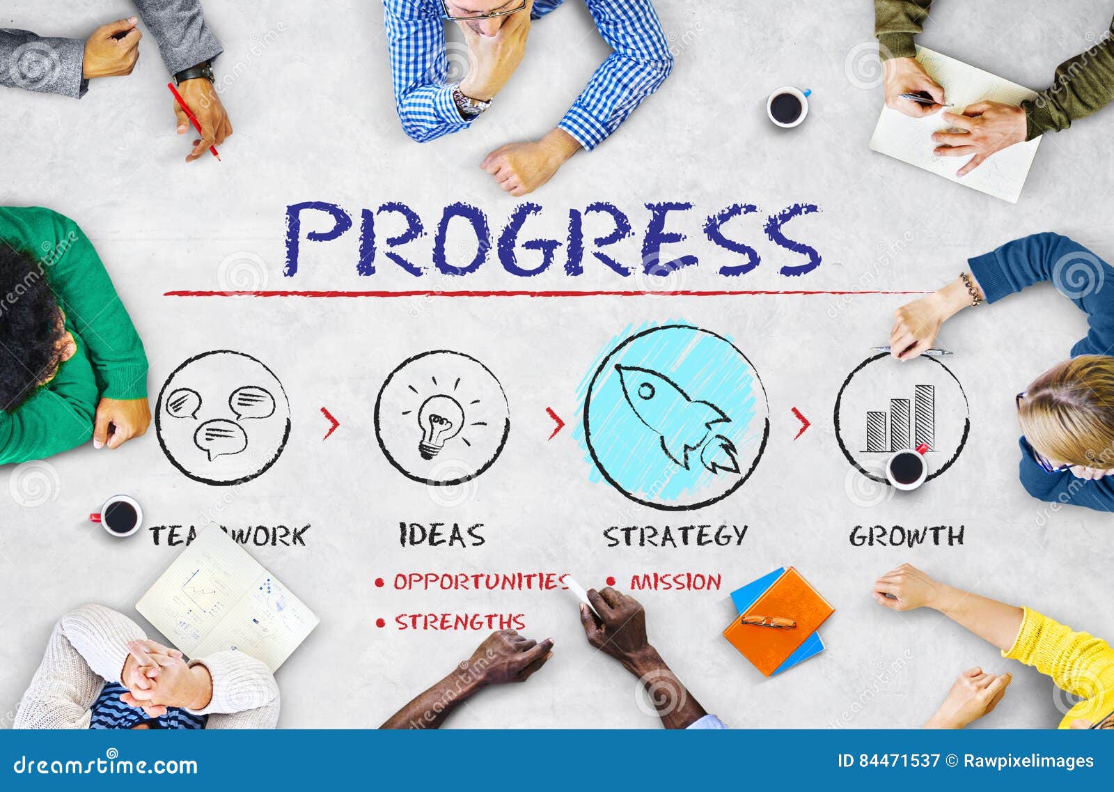Progress Business Plan Growth Strategy Concept Stock Image - Image of ...