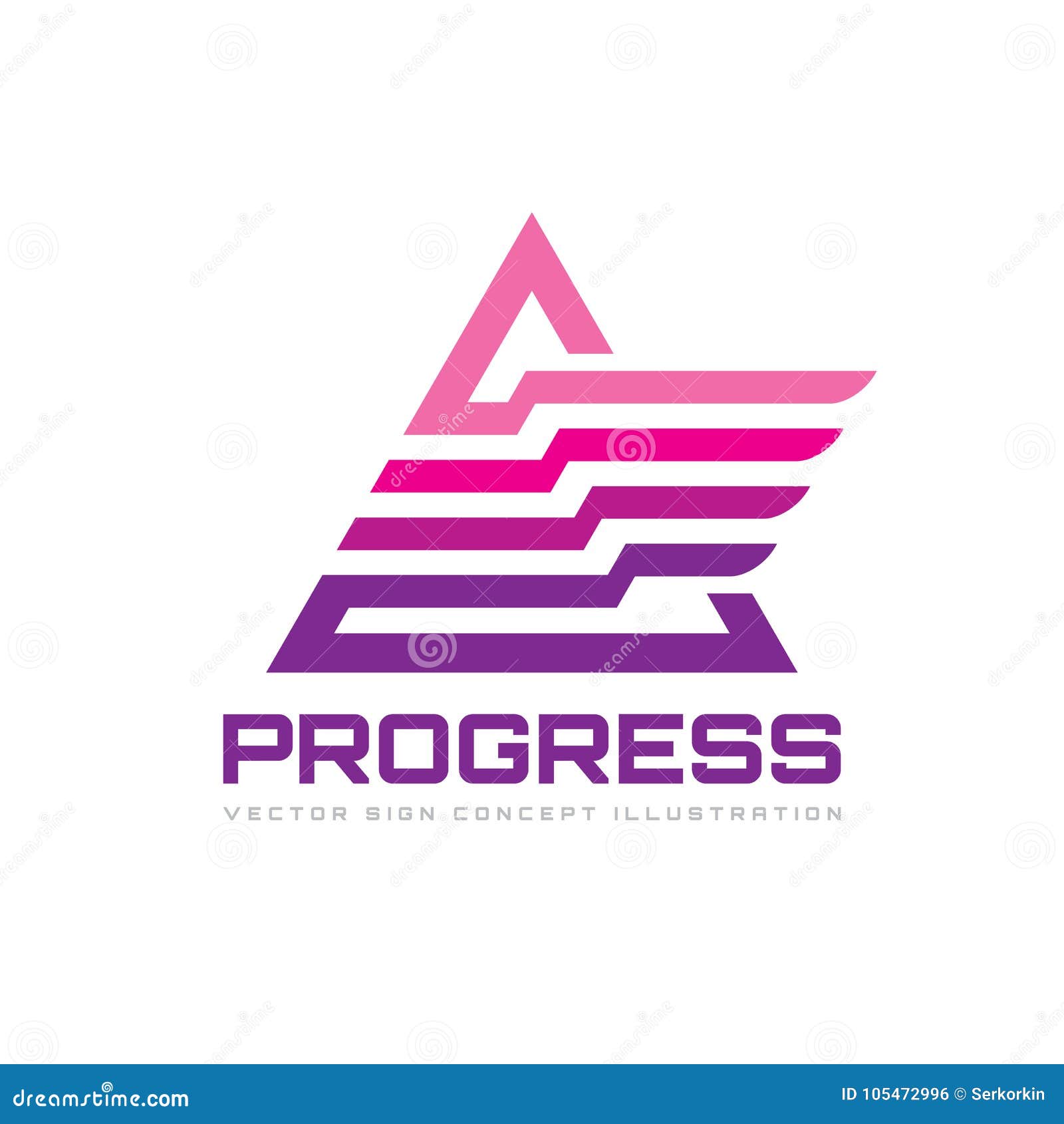 Progress - Business Vector Logo Template. Abstract Triangle Sign ...