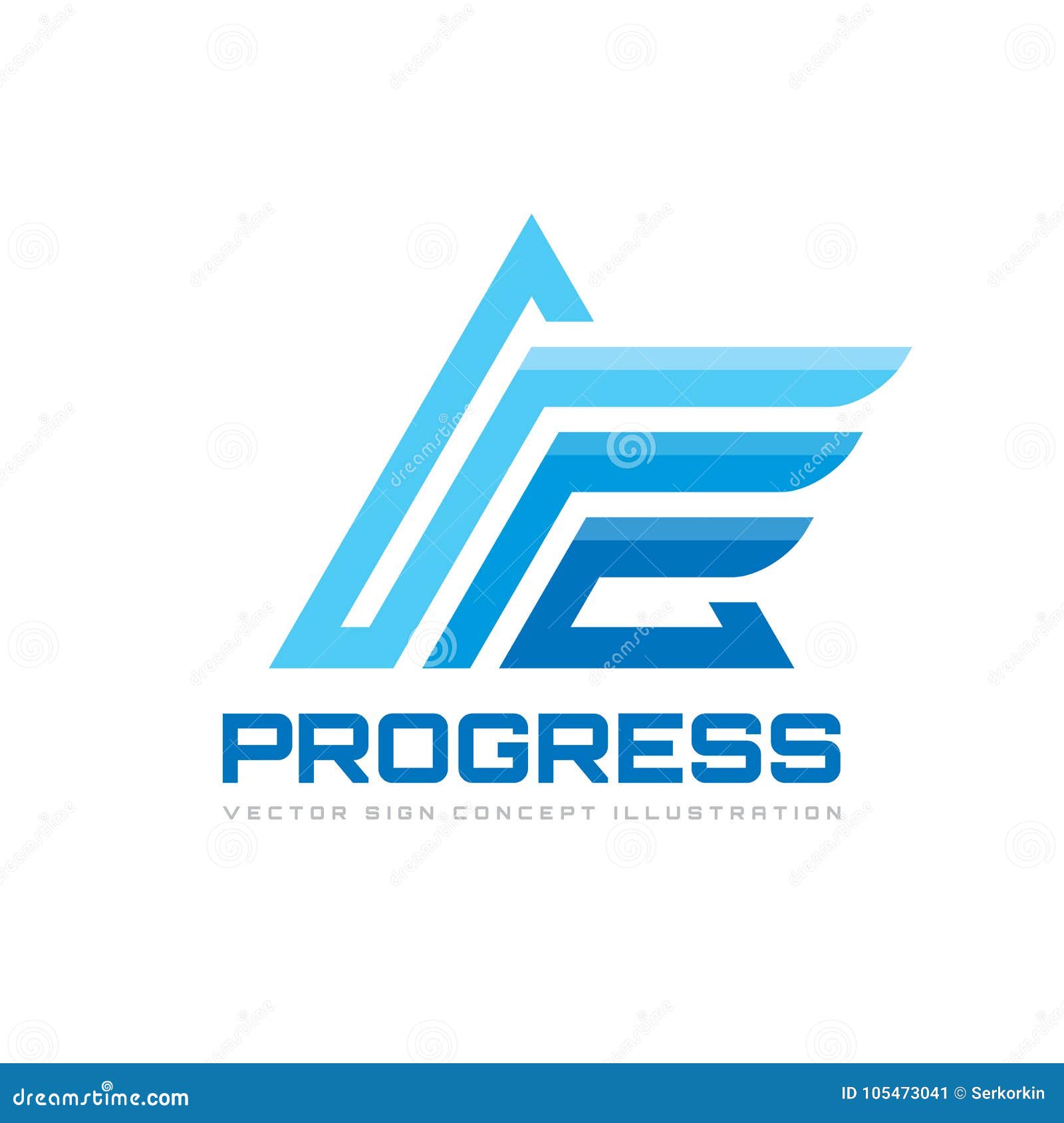 Progress - Business Vector Logo Template. Abstract Triangle Sign Stock ...