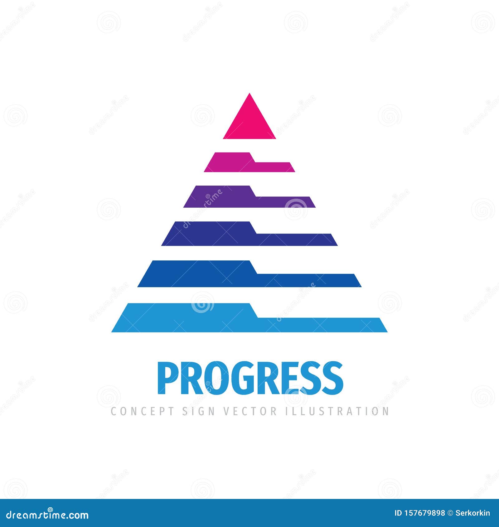 Progress - Business Vector Logo Template. Abstract Triangle Sign ...