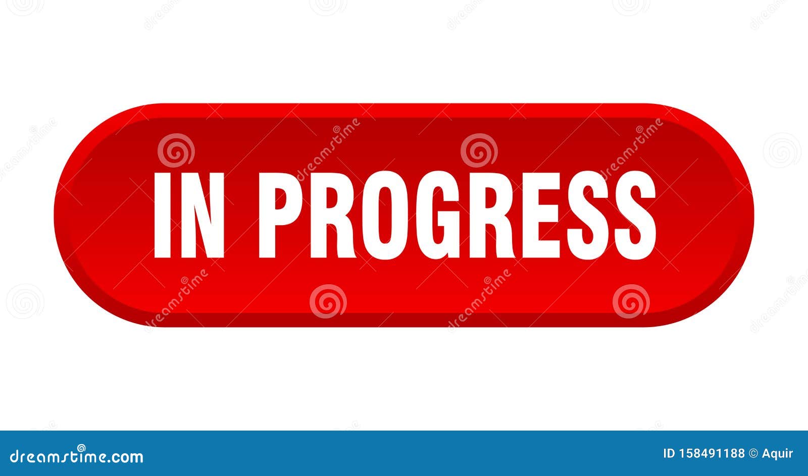 In progress button stock vector. Illustration of button - 158491188