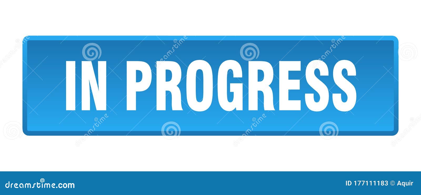 In Progress Button. in Progress Square Isolated Push Button Stock ...