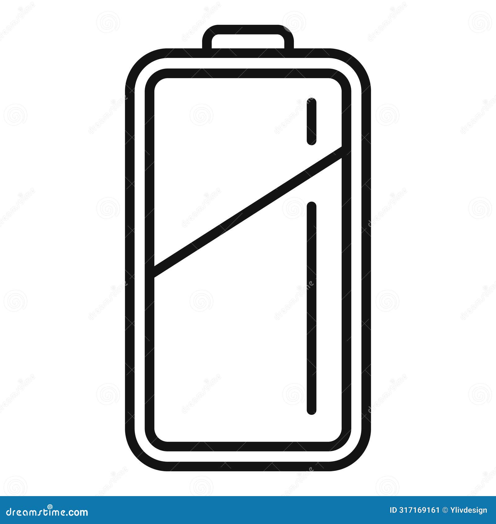 Progress Charging Indicator Icon Outline Vector. Battery Process Stock ...