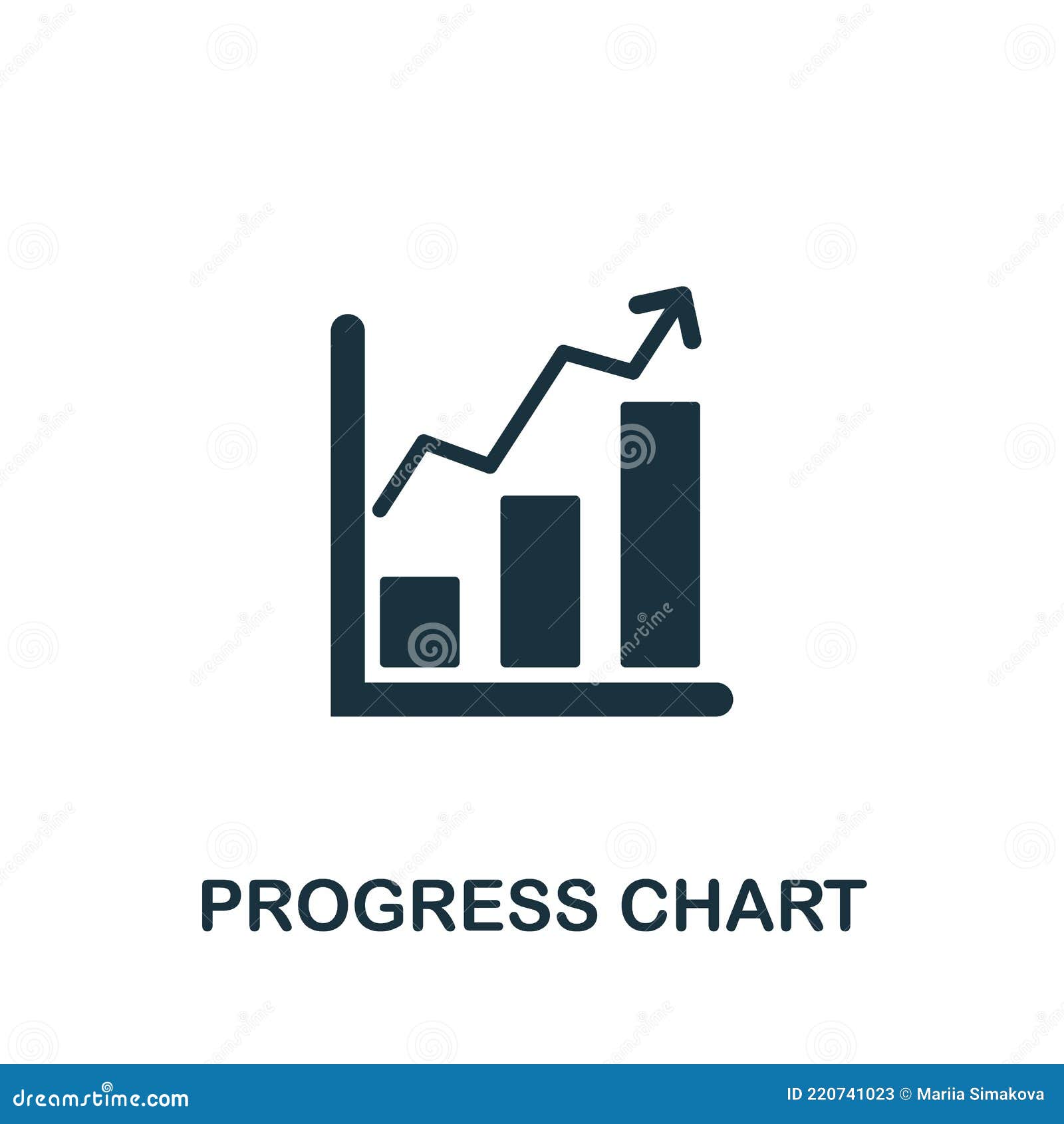 Progress Chart Icon. Monochrome Simple Element from Digital Service ...