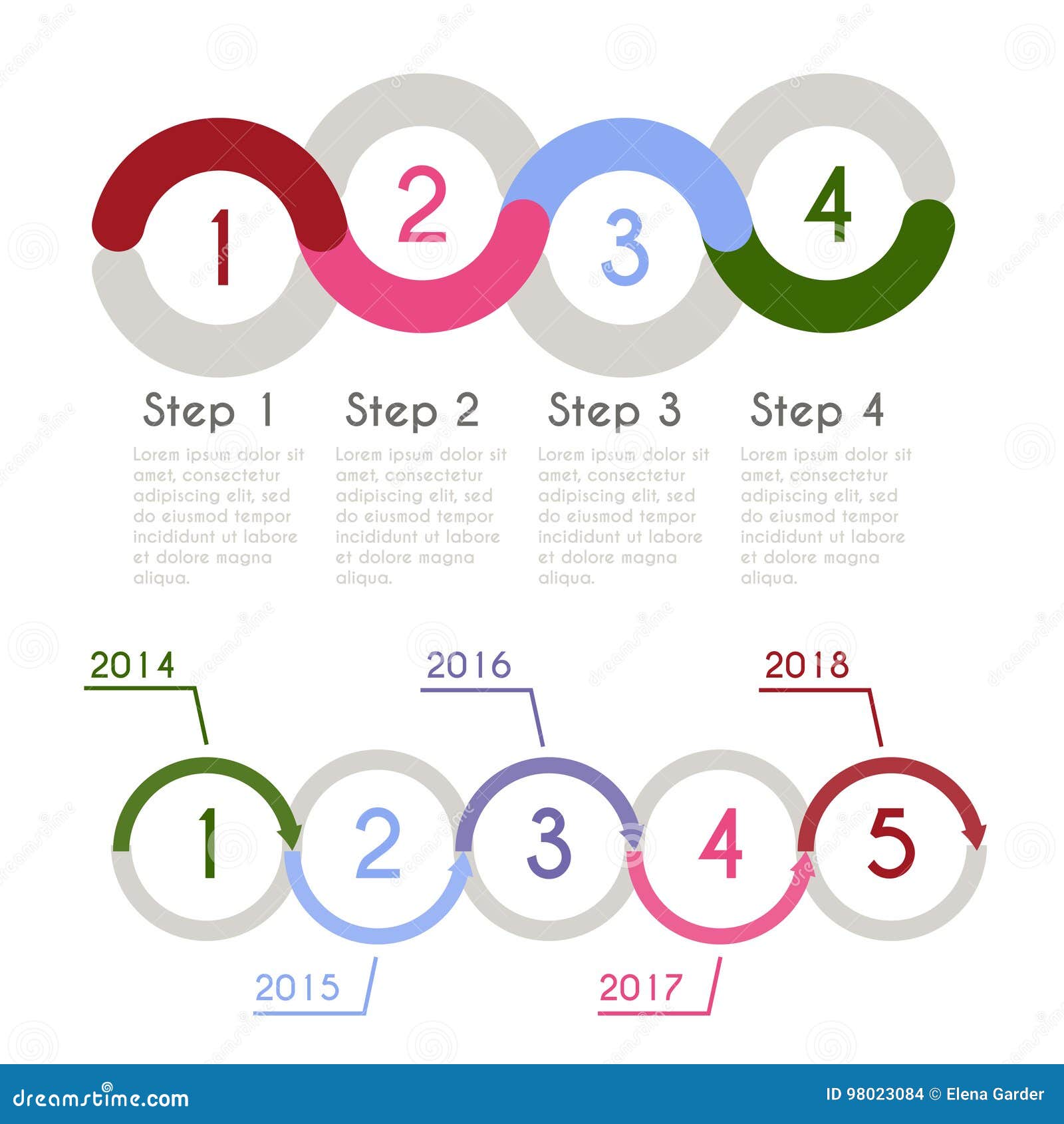 Progress Chart Statistic Concept. Infographic Template for Presentation ...