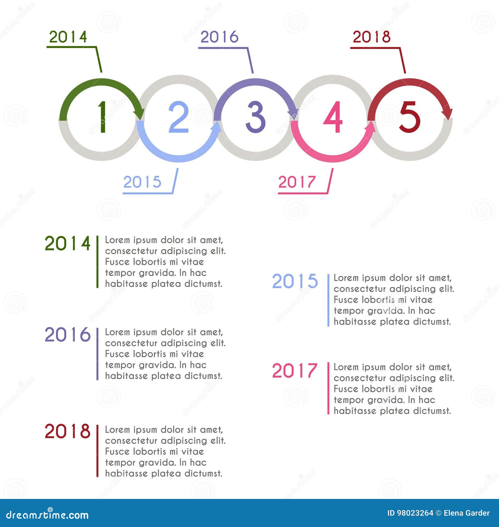 Progress Chart Statistic Concept. Infographic Template for Presentation ...