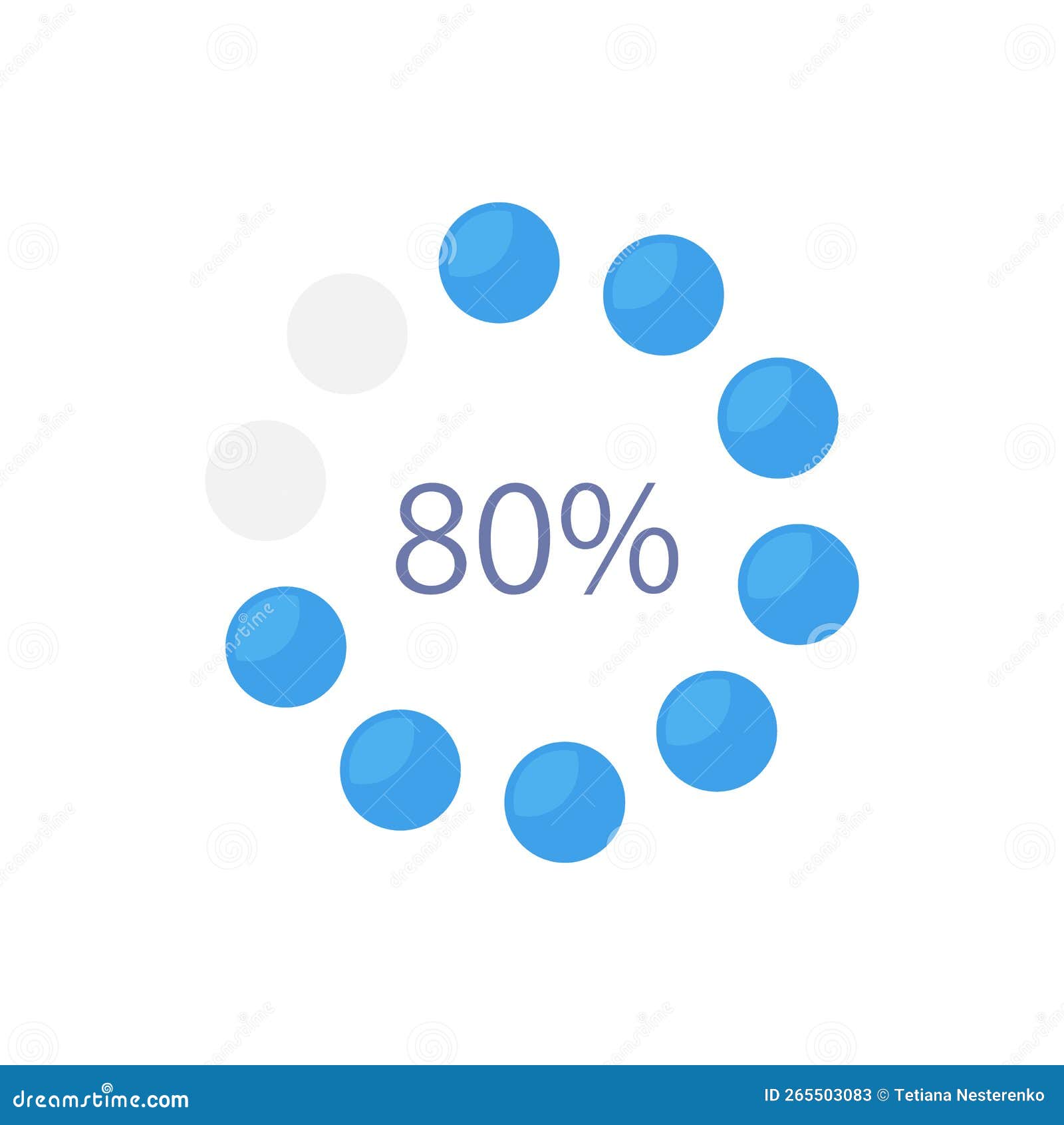 Progress Circular Dot Infographic Chart Design Template Stock Vector ...