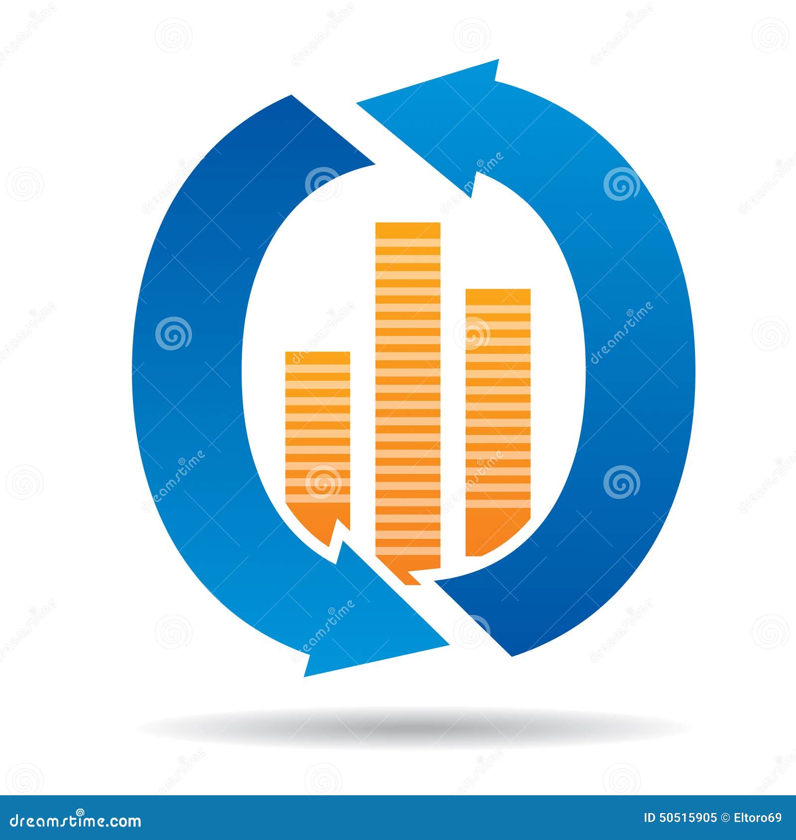 Progress Concept with Abstract Graph Stock Vector - Illustration of ...