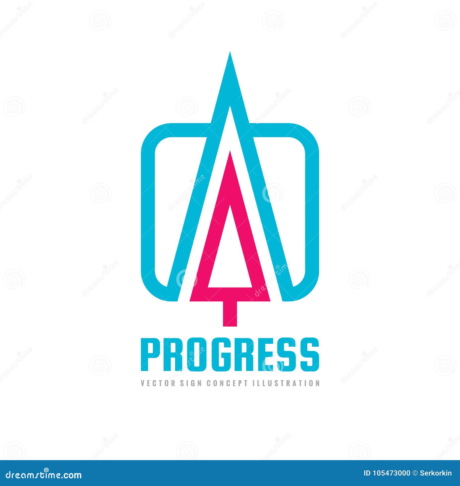 Progress - Concept Logo Template Vector Illustration. Abstract Arrow ...