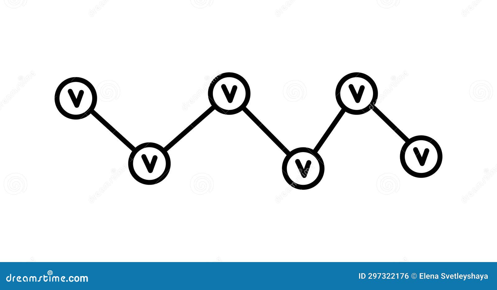 Progress Concept. Points and Check Marks Outline Icon Stock ...
