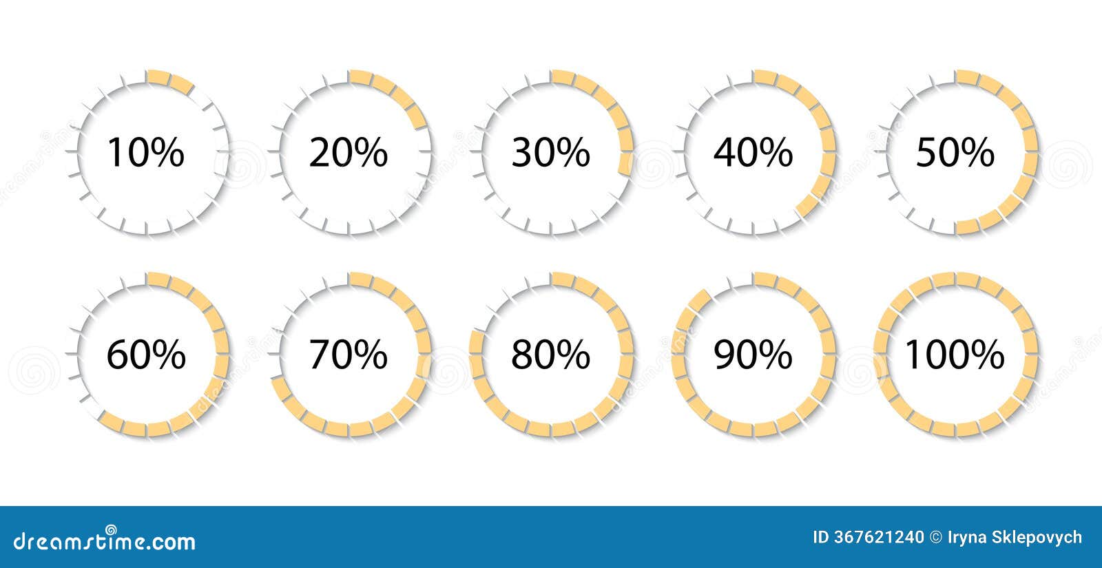 Progress Diagram Structure. Circle 100 Percent Loading Template ...