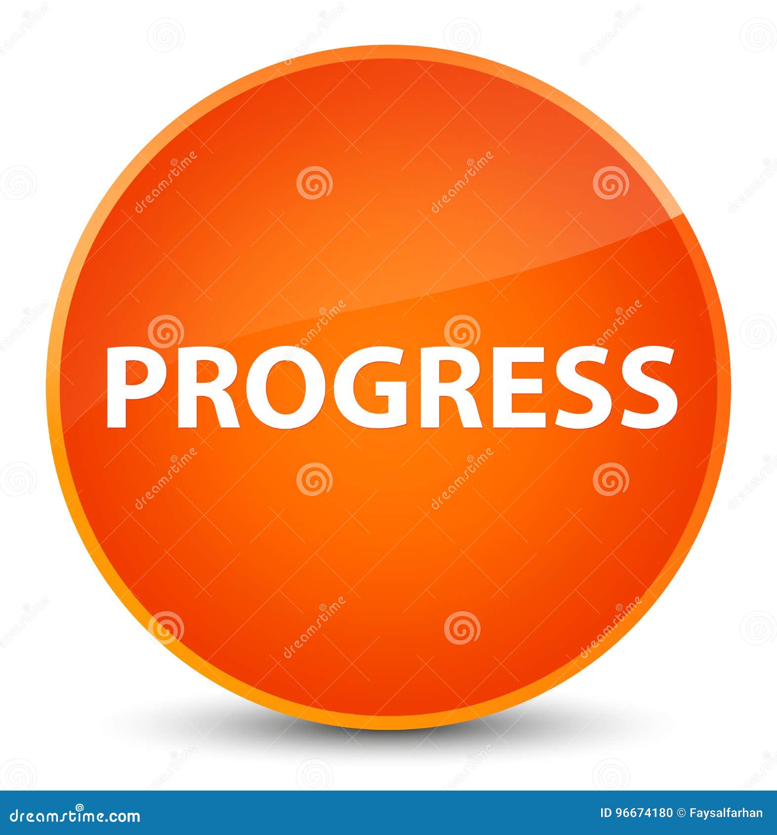 Progress Elegant Orange Round Button Stock Illustration - Illustration ...