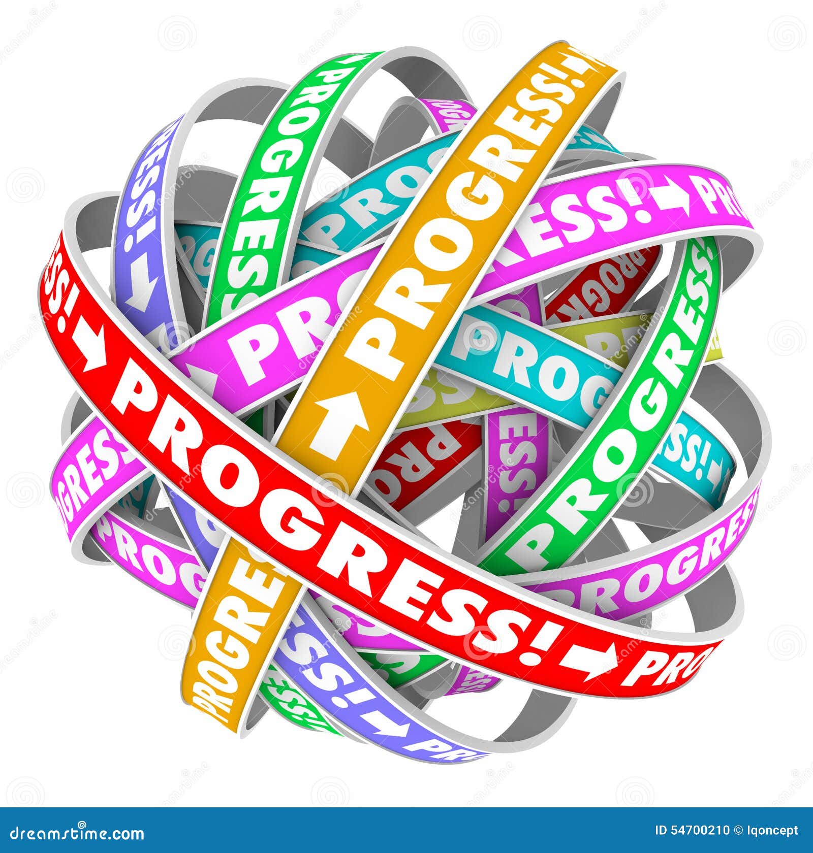 Progress Endless Cycle Continuous Improvement Forward Movement Stock ...
