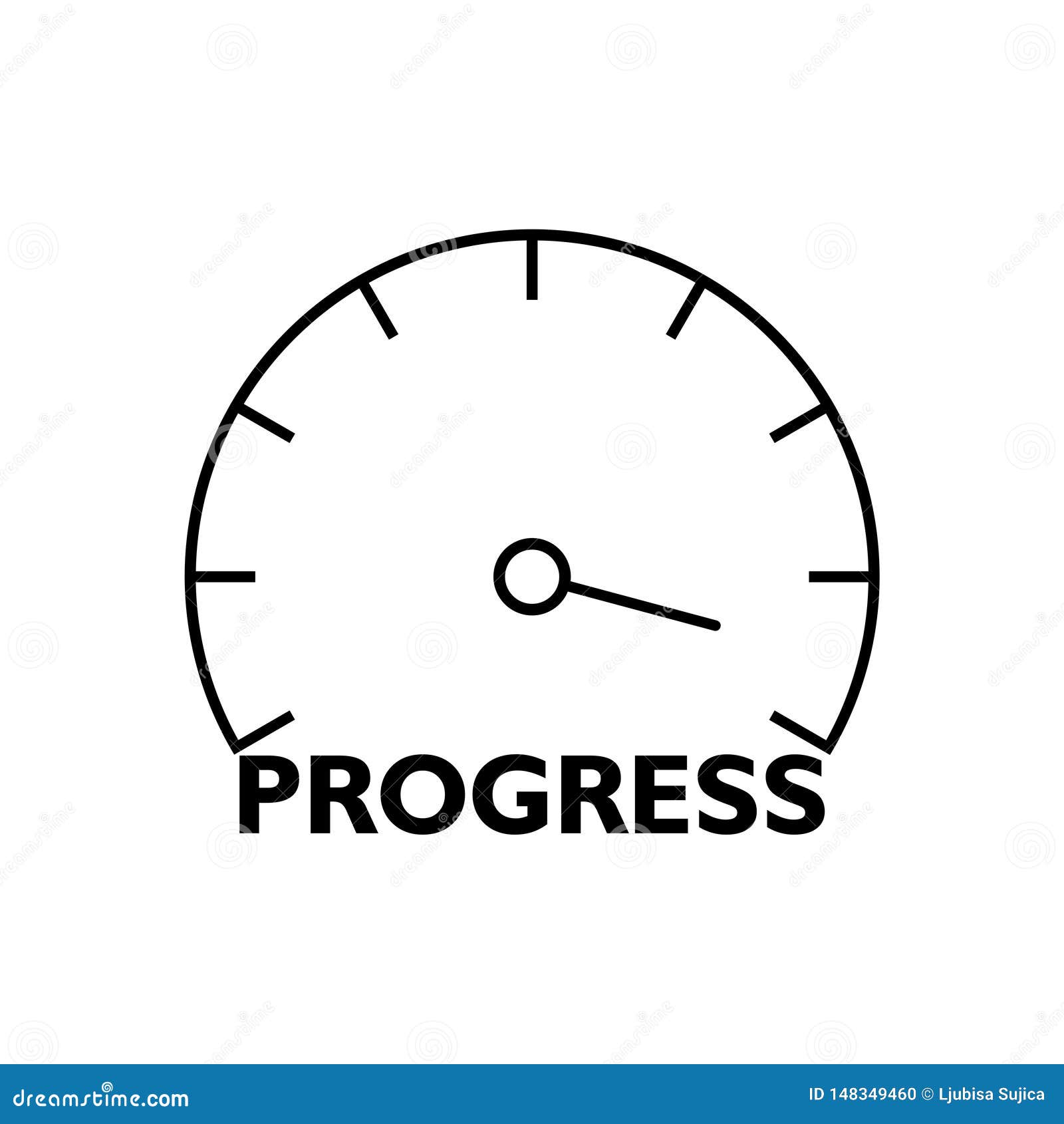 Progress Forward Momentum Measure Advancing Stock Vector - Illustration ...