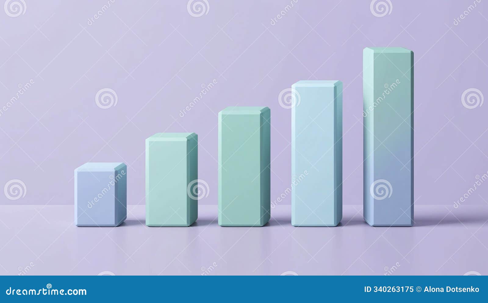 Progress, Growth, Achievement, Success: Three Dimension Bar Graph in ...