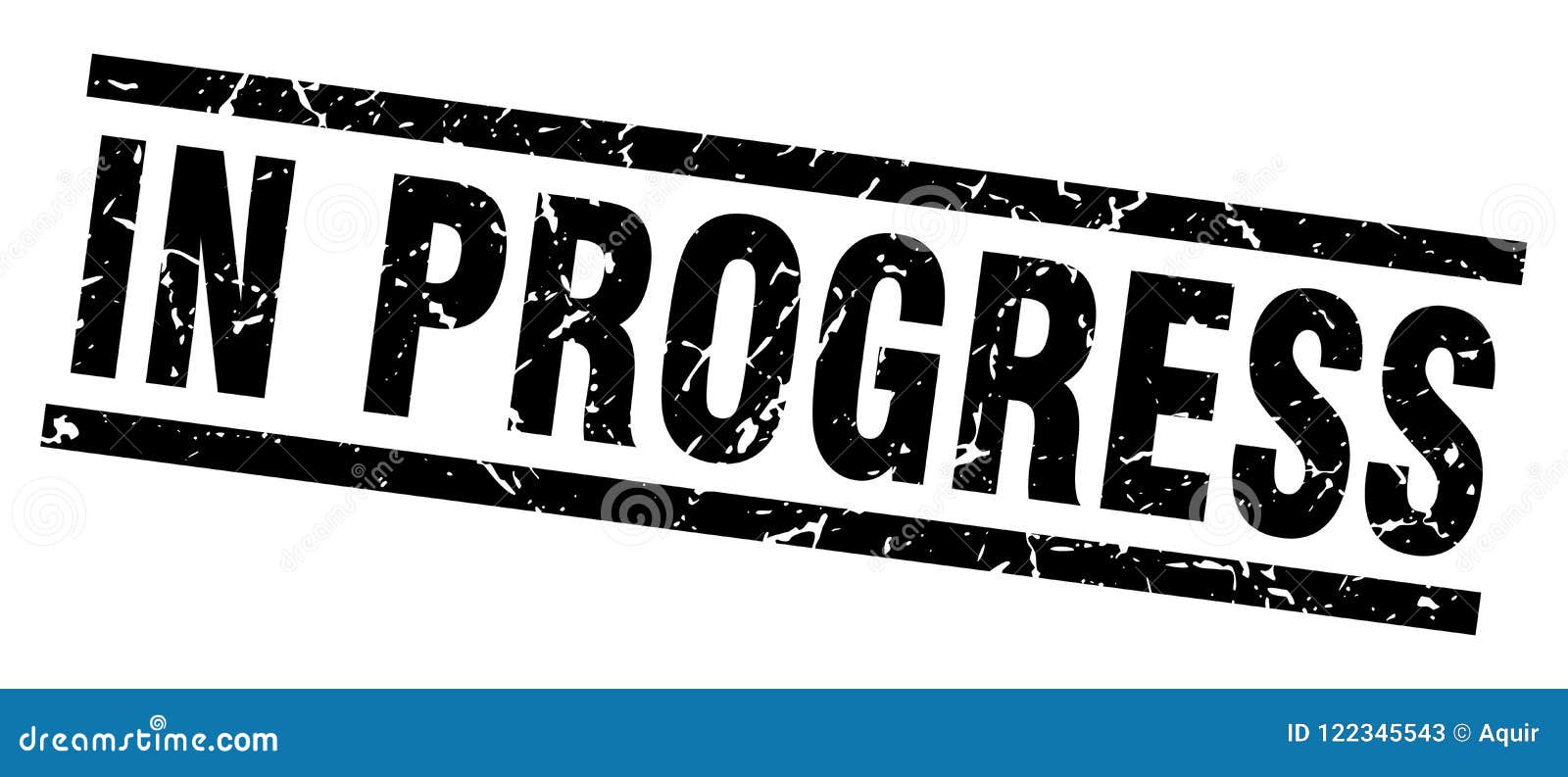 In progress stamp stock vector. Illustration of rubber - 122345543