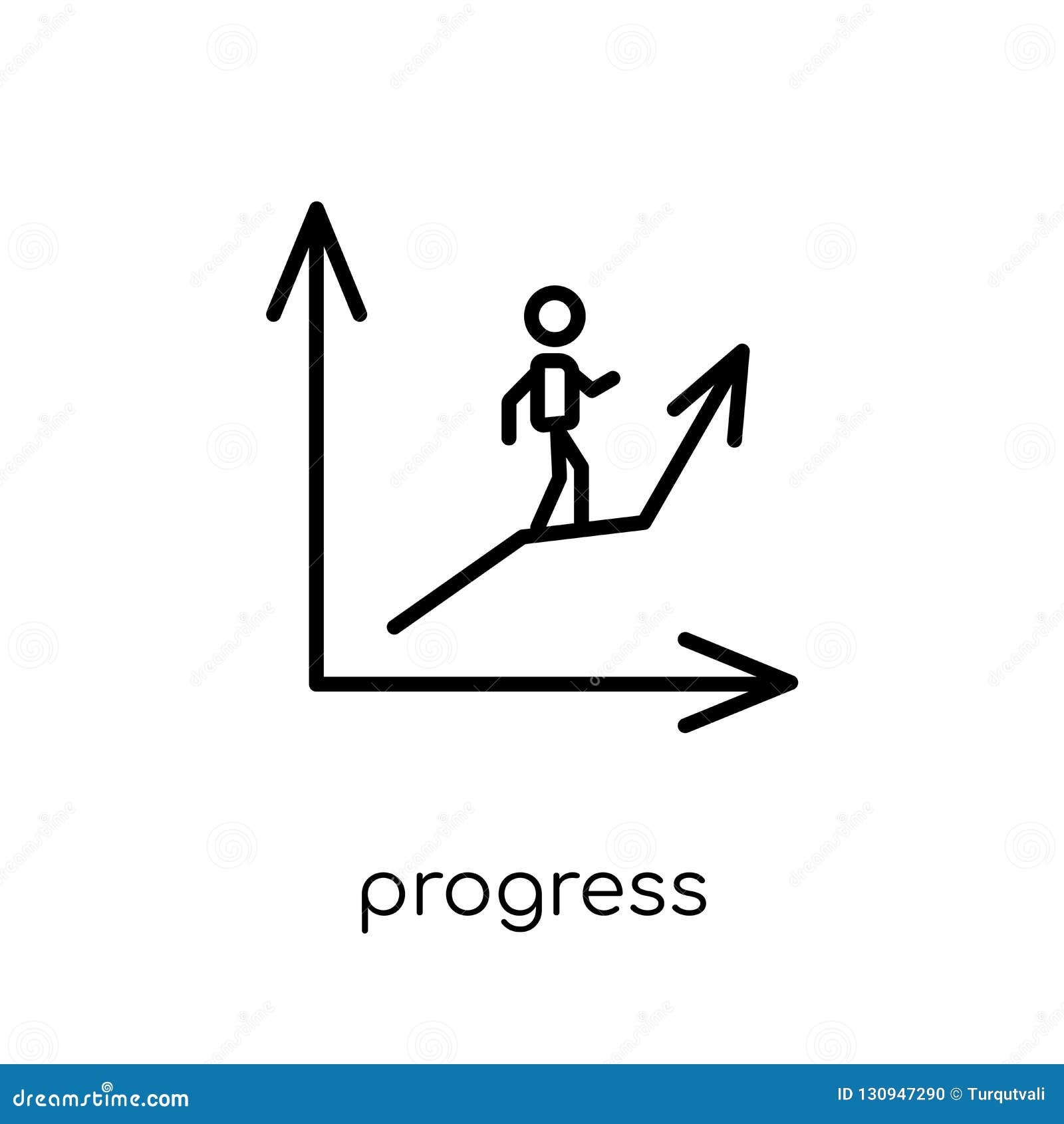 Progress Icon. Trendy Modern Flat Linear Vector Progress Icon on Stock ...