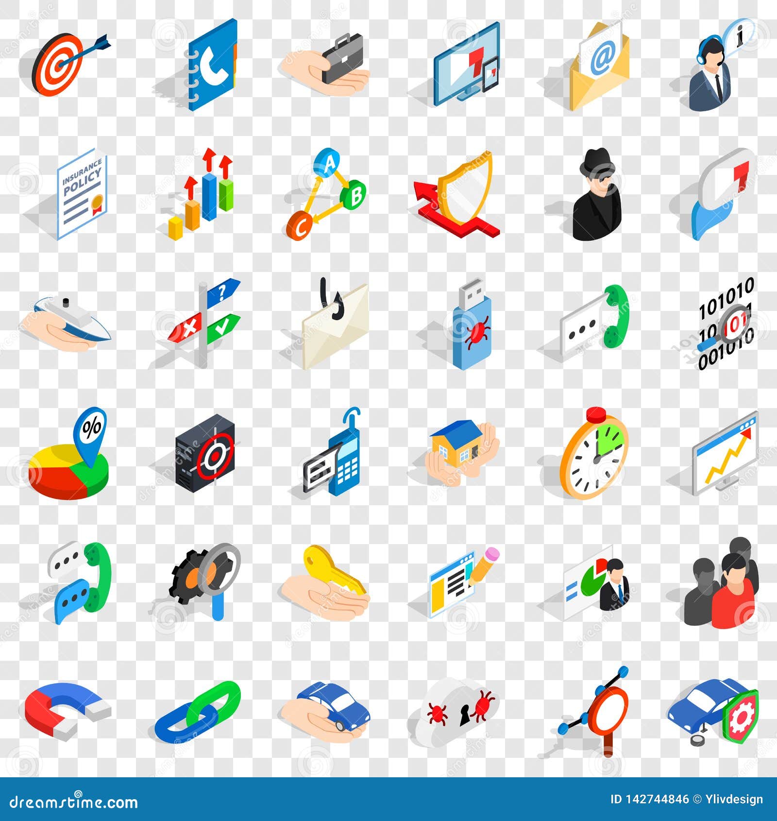 Progress Icons Set, Isometric Style Stock Vector - Illustration of ...