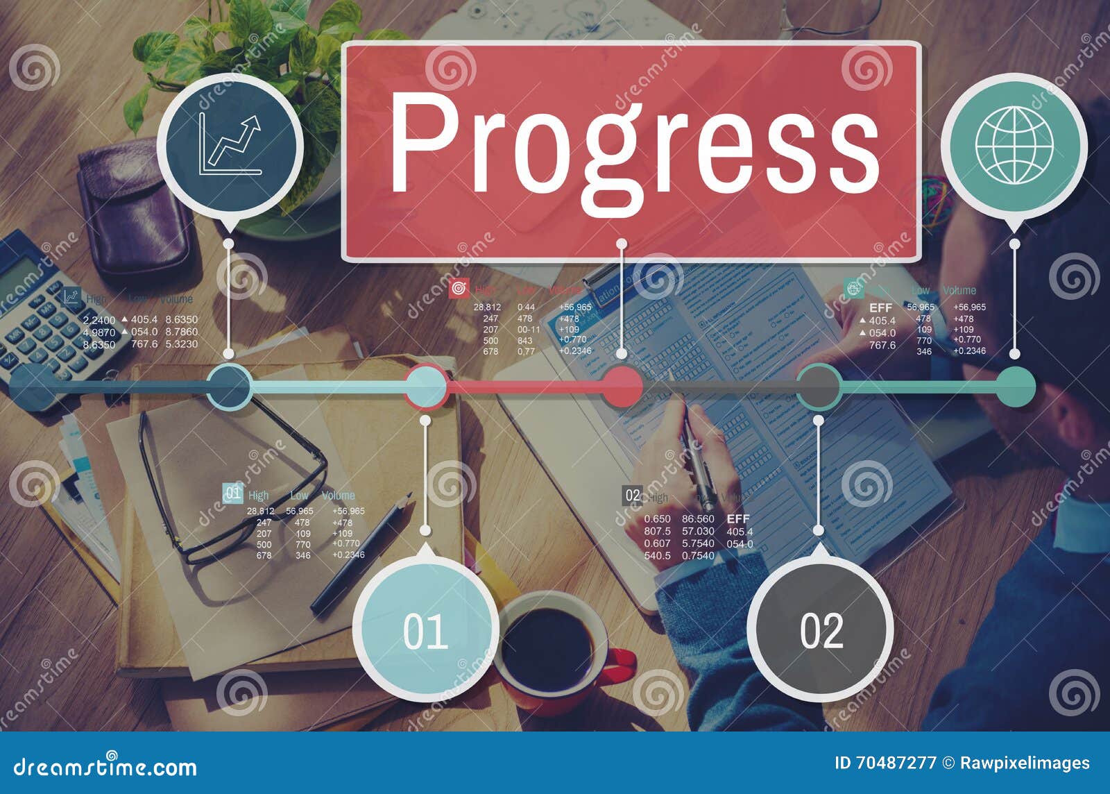 Progress Improvement Investment Mission Development Concept Stock Image ...