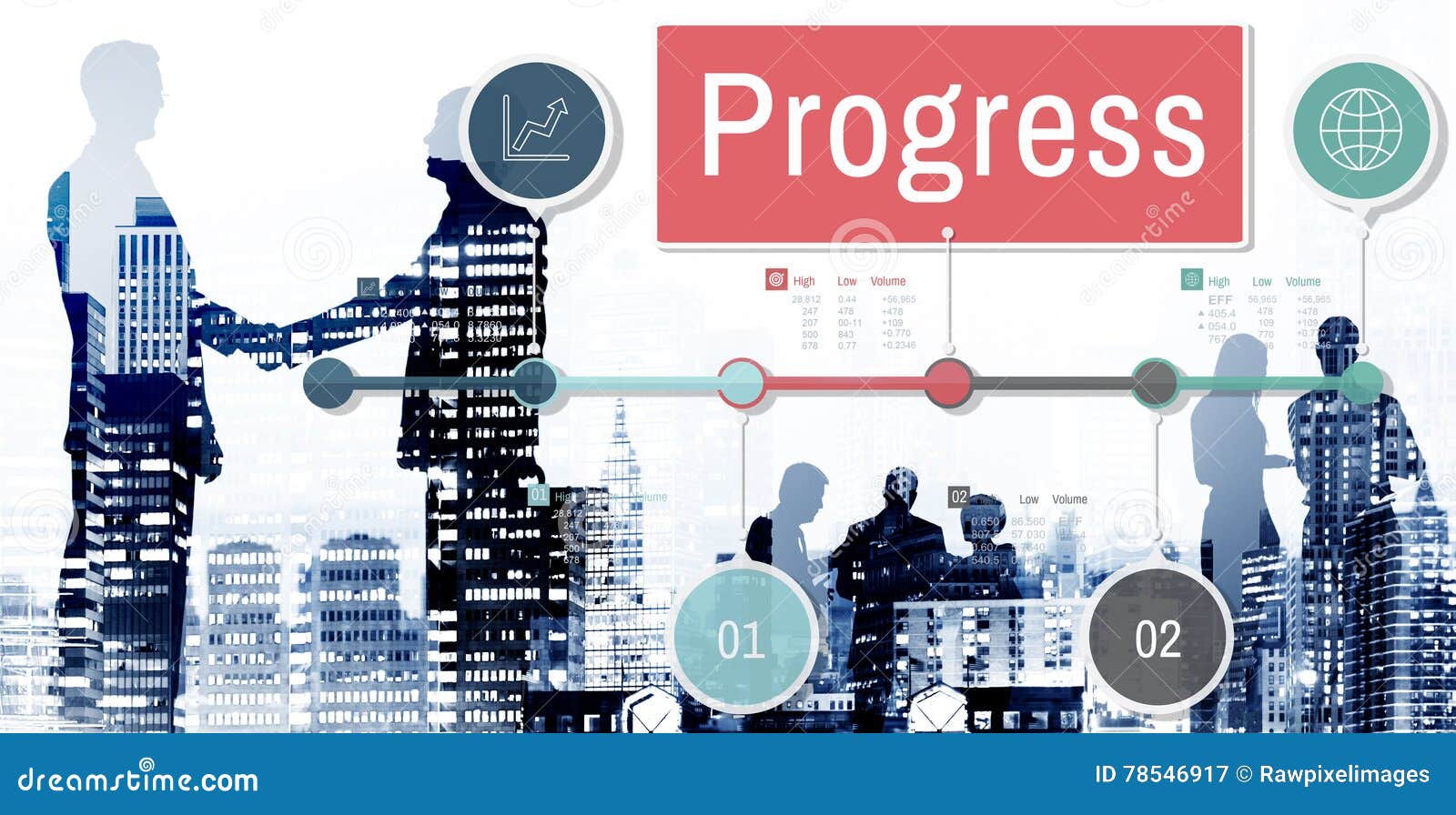 Progress Improvement Investment Mission Development Concept Stock Image ...