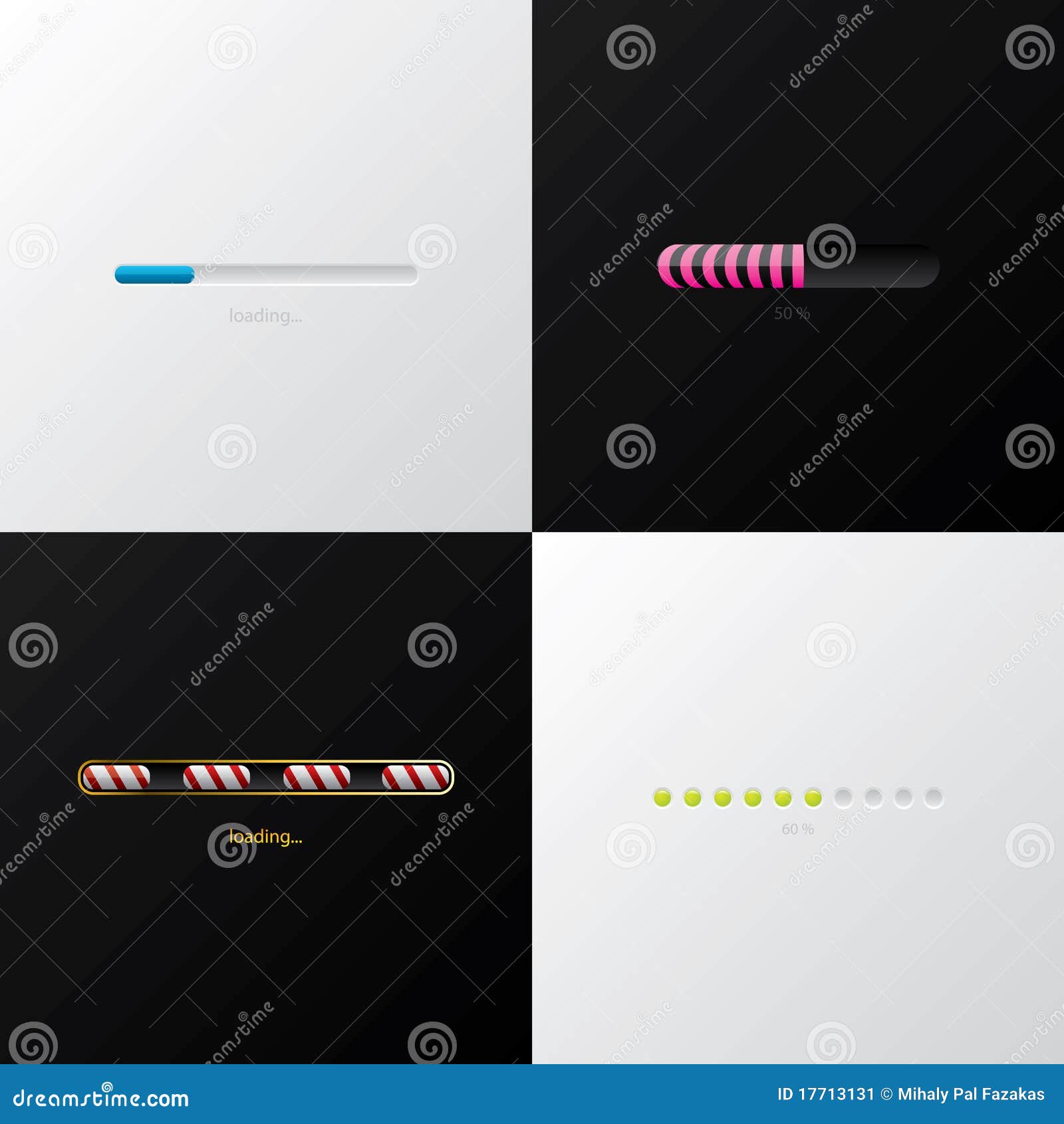 Progress Indicator Design Set Stock Vector - Illustration of design ...