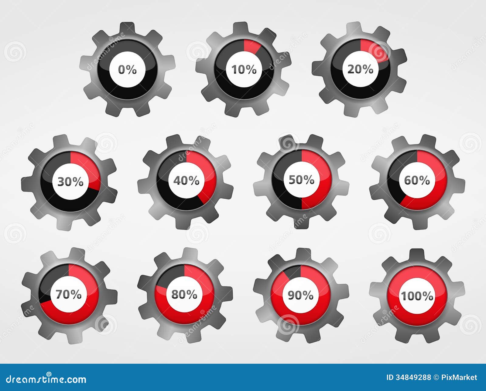 Progress Indicators stock vector. Illustration of icon - 34849288