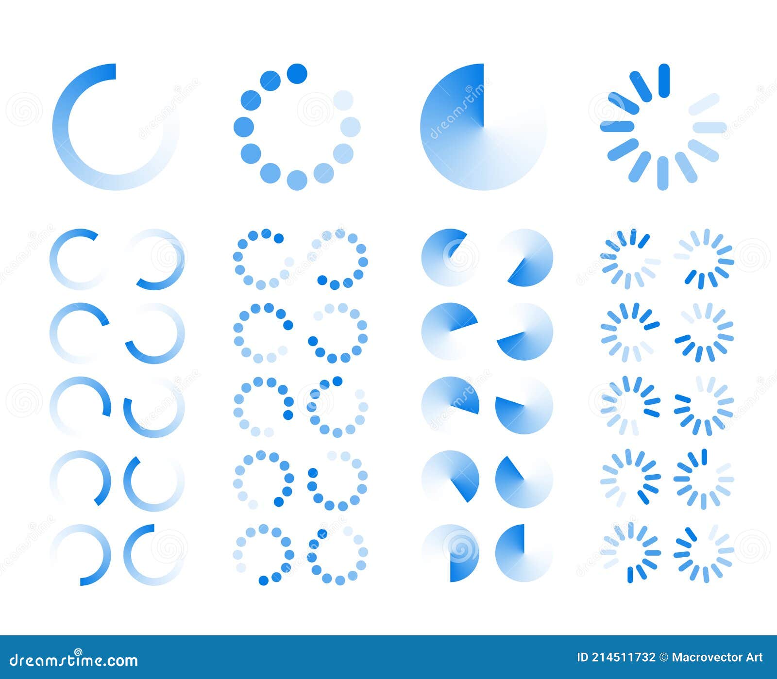 Transparent Progress Indicators. Preloaders, Phase, Step Indicat ...