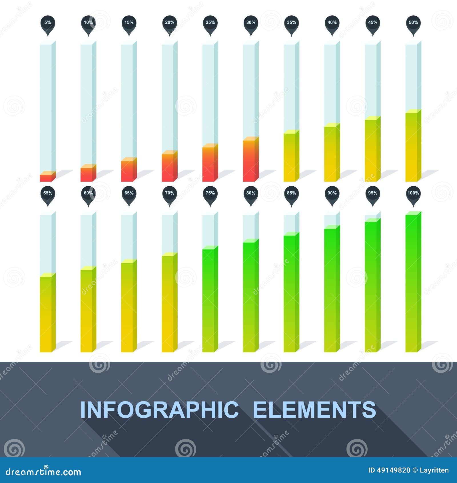 Progress, Infographics, Statistics with Interest Stock Vector ...