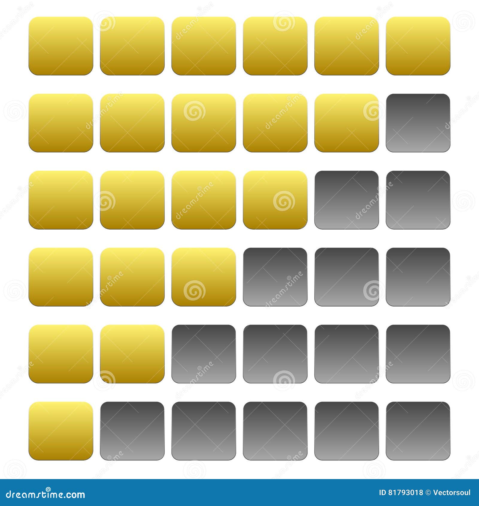 Progress, Level Indicators in Sequence from Low To High Stock Vector ...