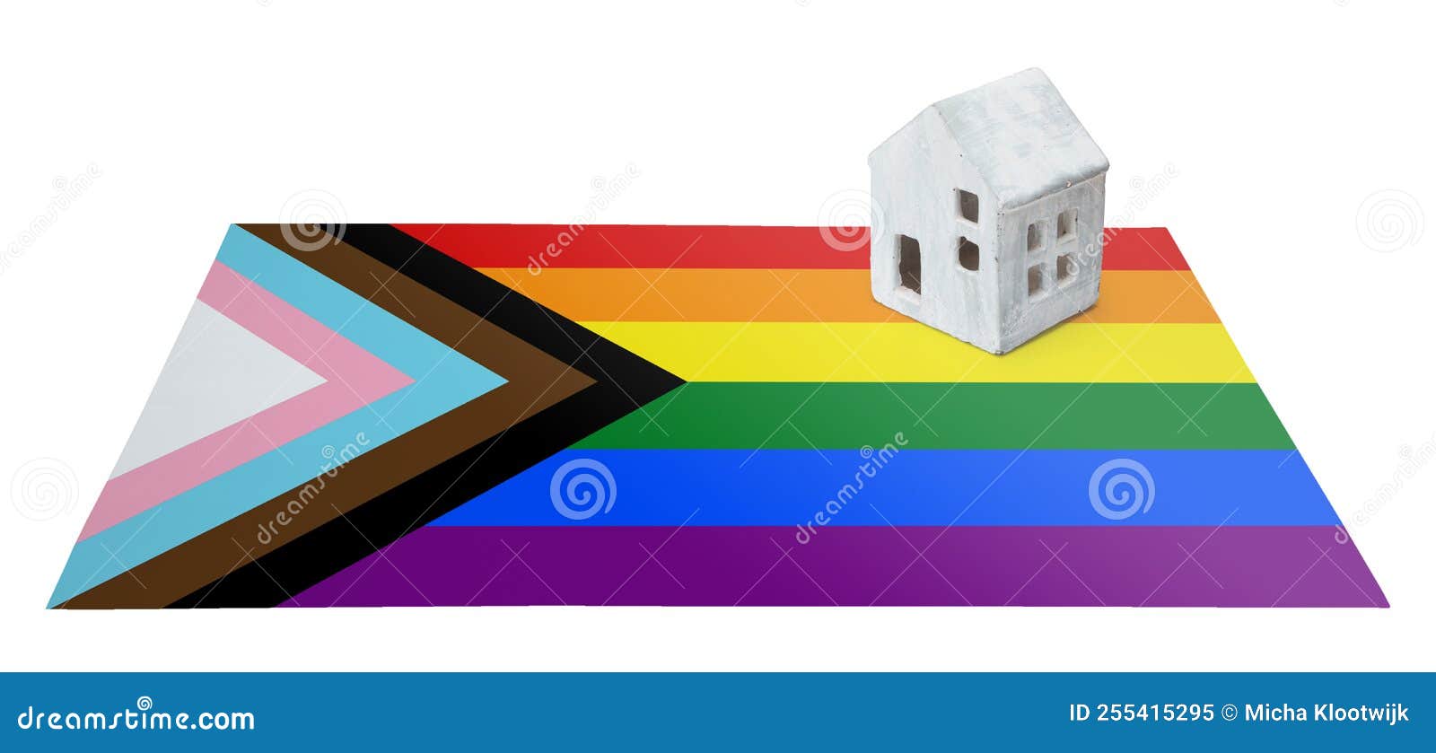 Progress LGBT Rainbow House Isolated on White with Clipping Path Stock ...