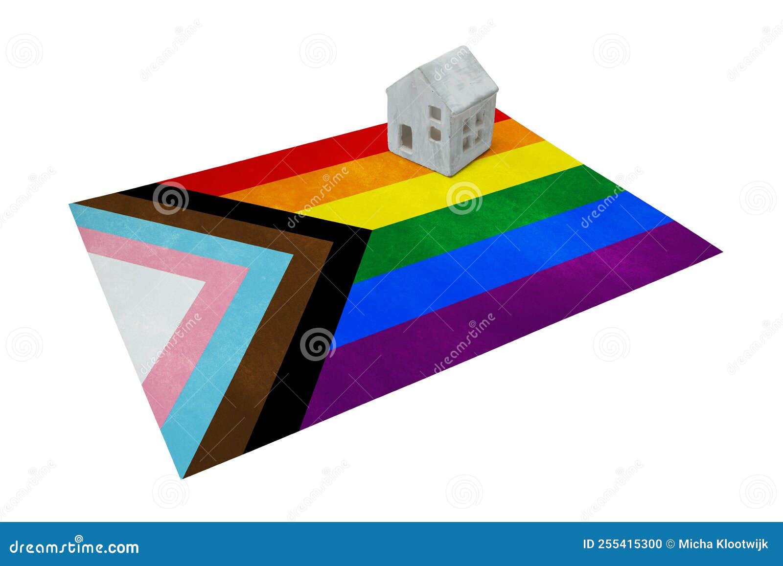 Progress LGBT Rainbow House Isolated on White with Clipping Path Stock ...