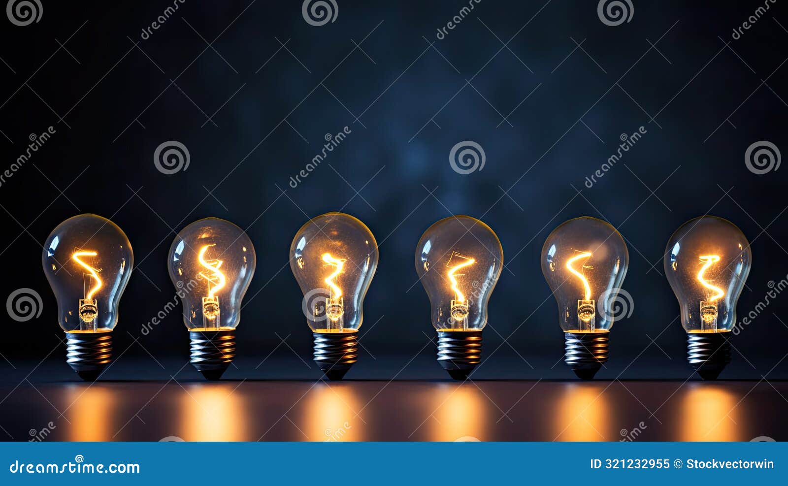 Progress Light Bulb Turning on Stock Illustration - Illustration of ...