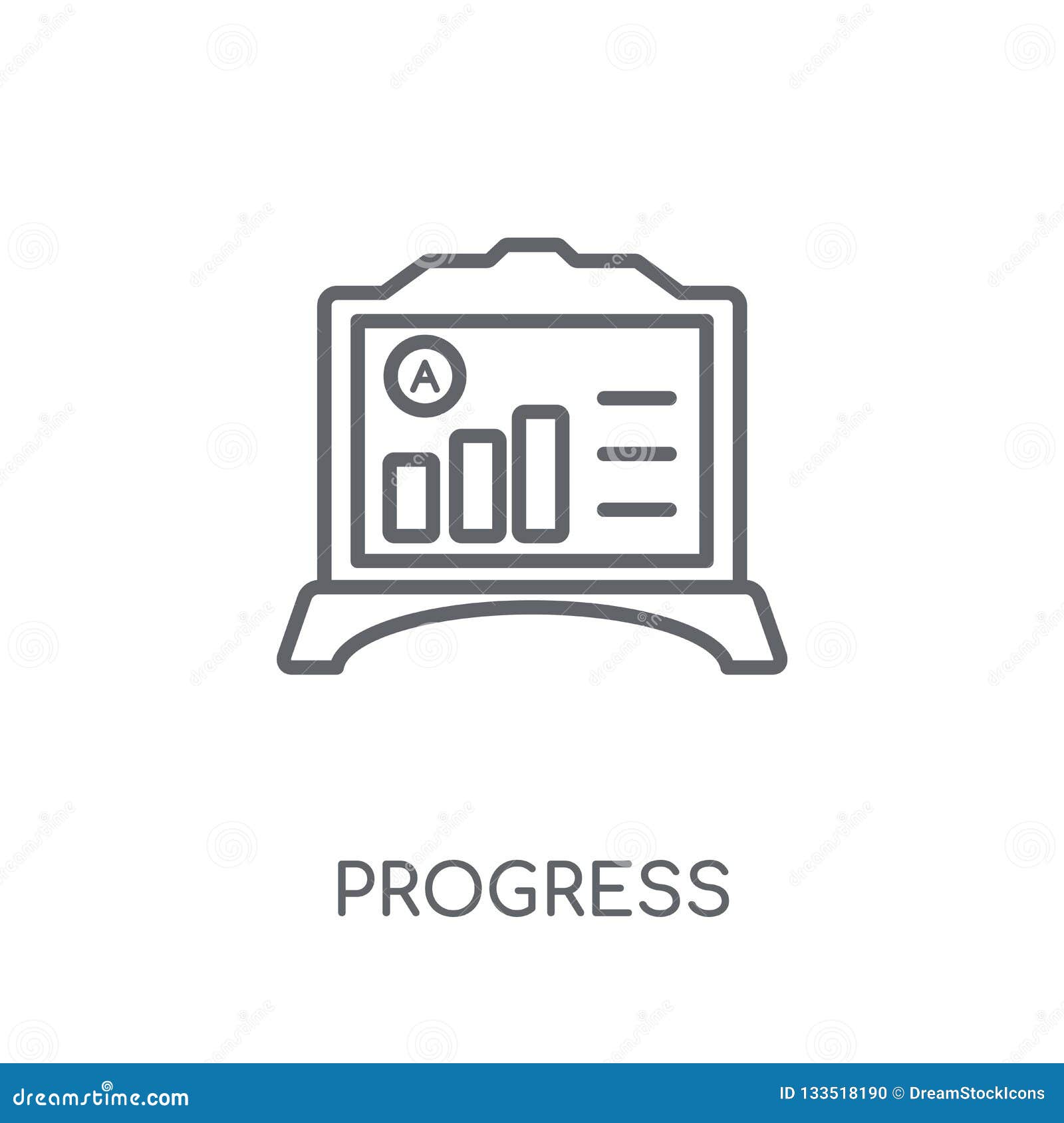 Progress Linear Icon. Modern Outline Progress Logo Concept on Wh Stock ...