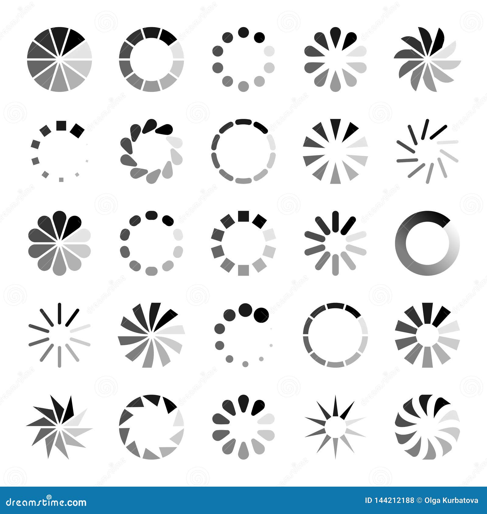 Circular Load Progress Indicator. Buffering Round Symbol Cartoon Vector | CartoonDealer.com ...