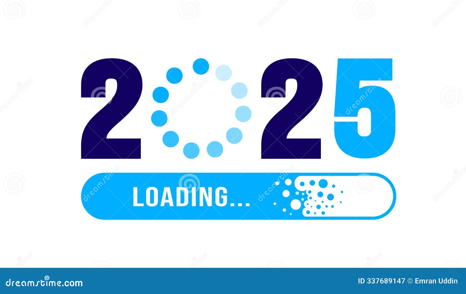 2025 Progress Loading Bar Background Or Banner Design Template. Happy ...