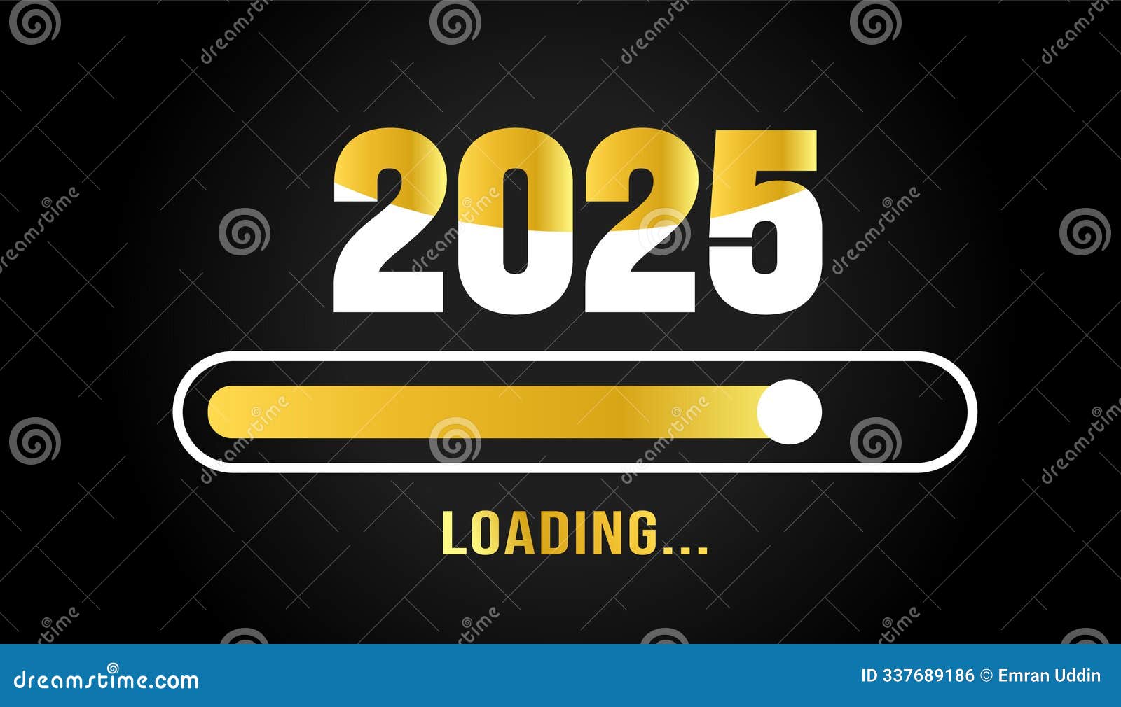 2025 Progress Loading Bar Background Or Banner Design Template. Happy ...