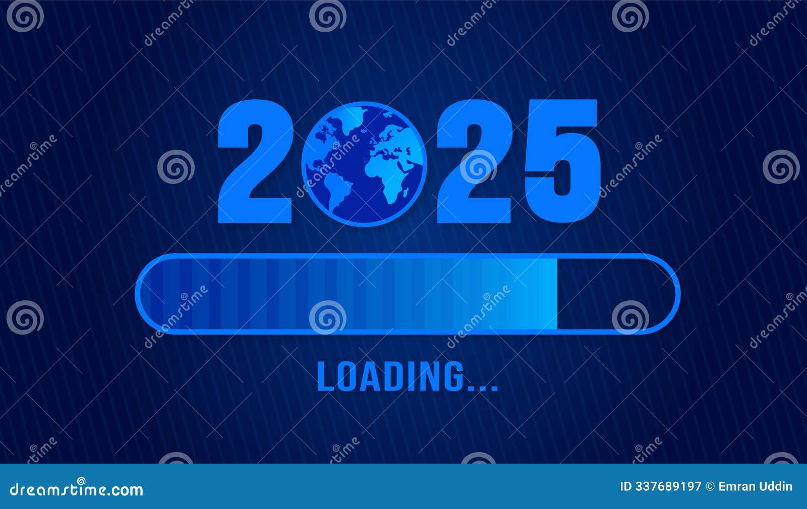 2025 Progress Loading Bar Background or Banner Design Template. Happy ...