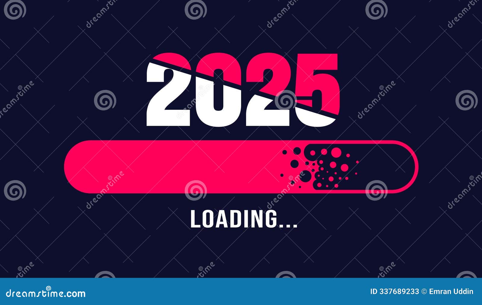 2025 Progress Loading Bar Background or Banner Design Template. Happy ...