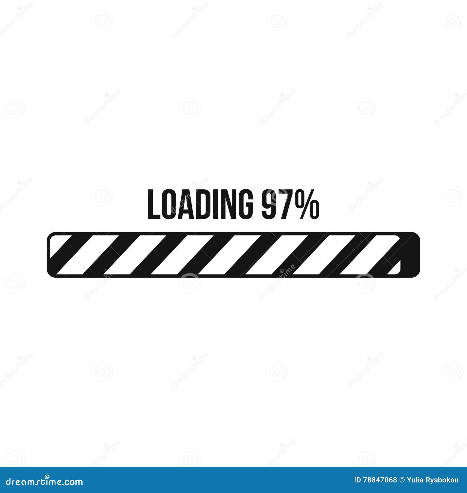 Progress Loading Bar Icon, Simple Style Stock Vector - Illustration of ...