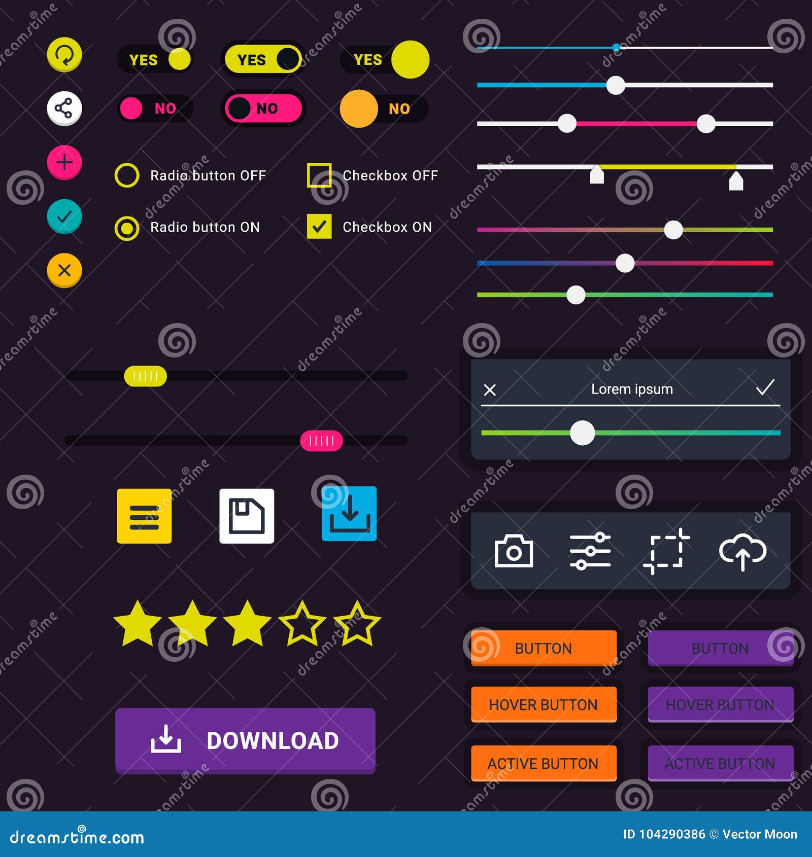 Progress Loading Bar Indicators Download Progress Ui Ux Web Interface Design Template File
