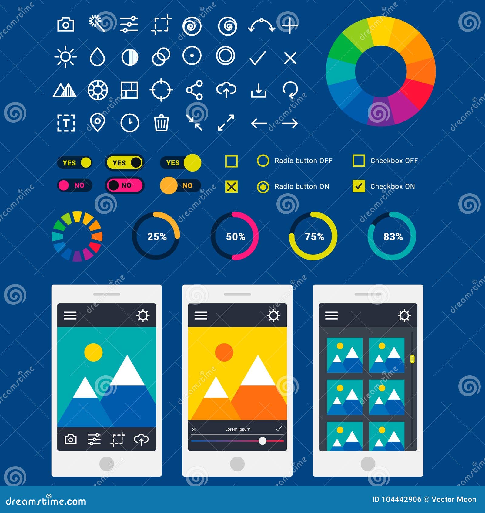 Progress Loading Bar Indicators Download Progress Ui Ux Web Interface Design Template File
