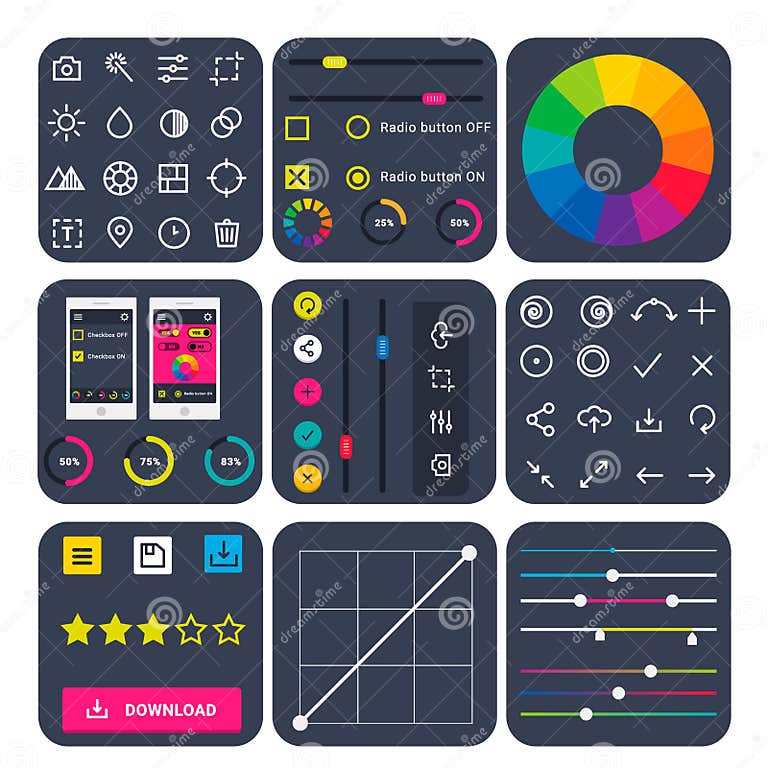 Progress Loading Bar Indicators Download Progress Ui-ux Web Interface ...