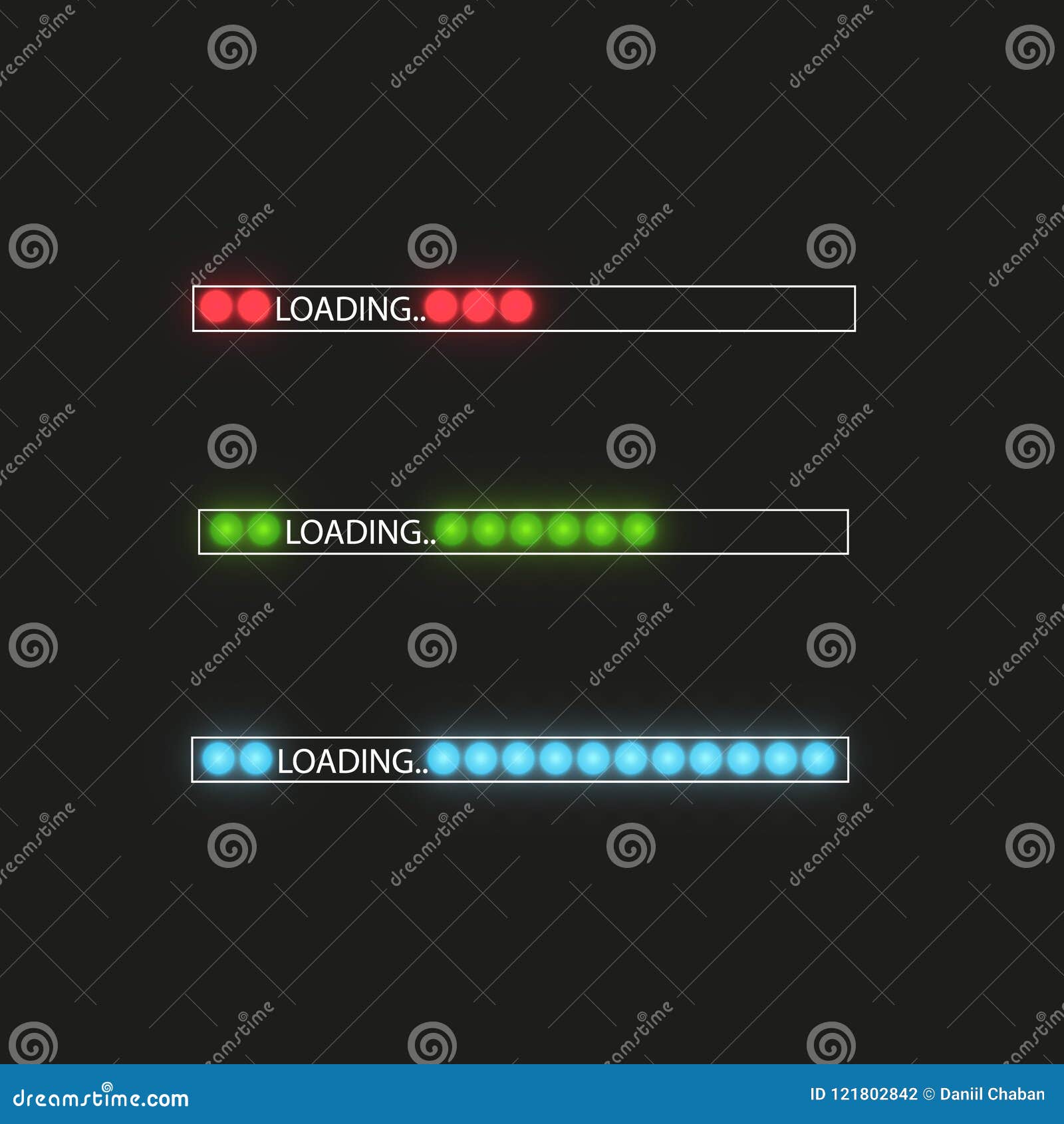 Progress Loading Bar with Lighting. Concept Technology Stock Vector ...