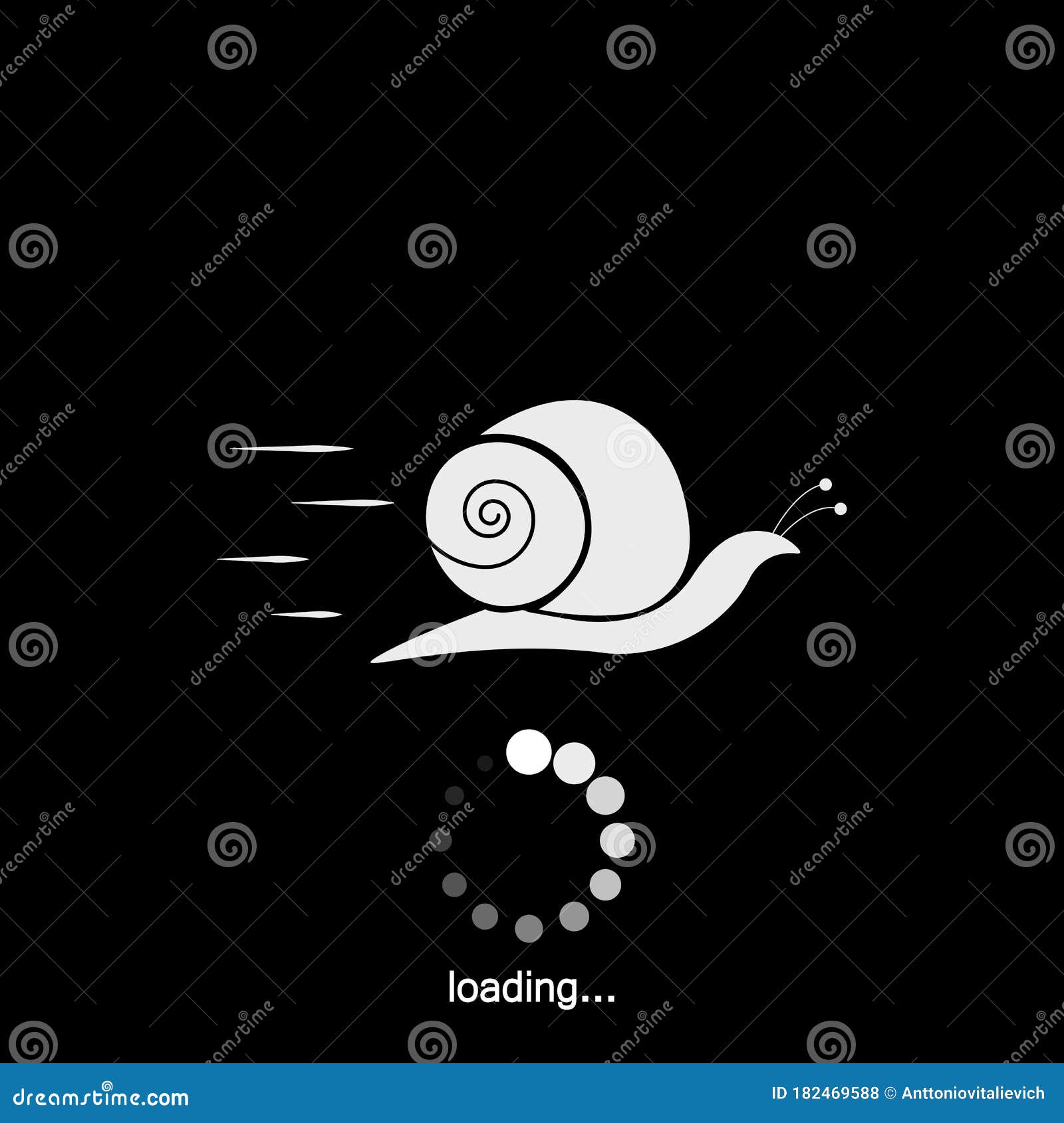 Progress Loading Bar - Snail Icon - Speed Stock Vector - Illustration ...