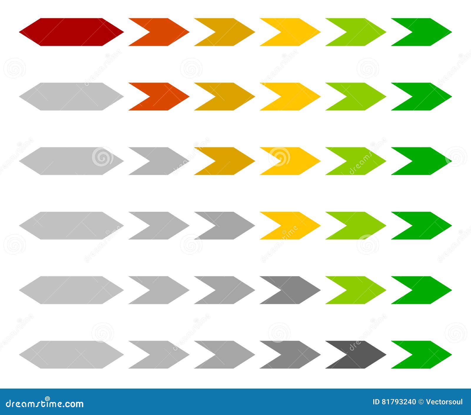 Progress / Loading Bar, Step, Stage Indicators with Hexagons Stock ...