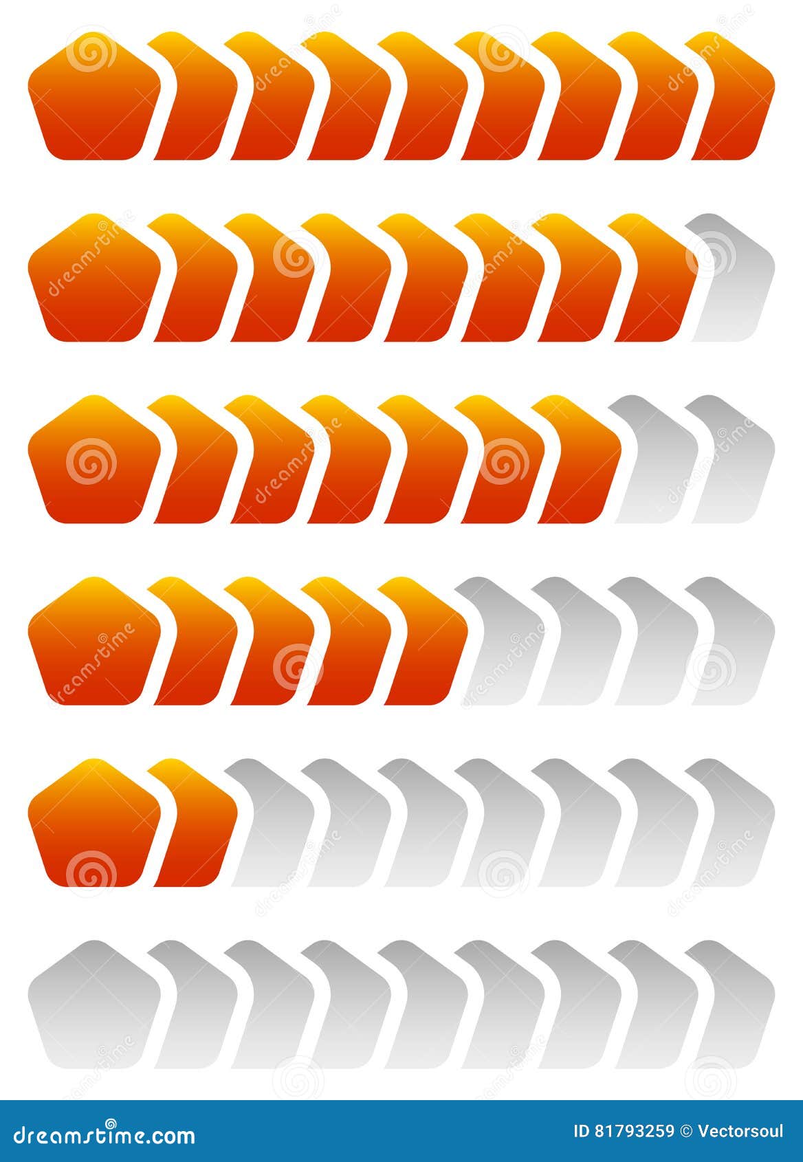 Progress, Loading Bars. Geometric Step, Phase Indicators, Meters Stock ...