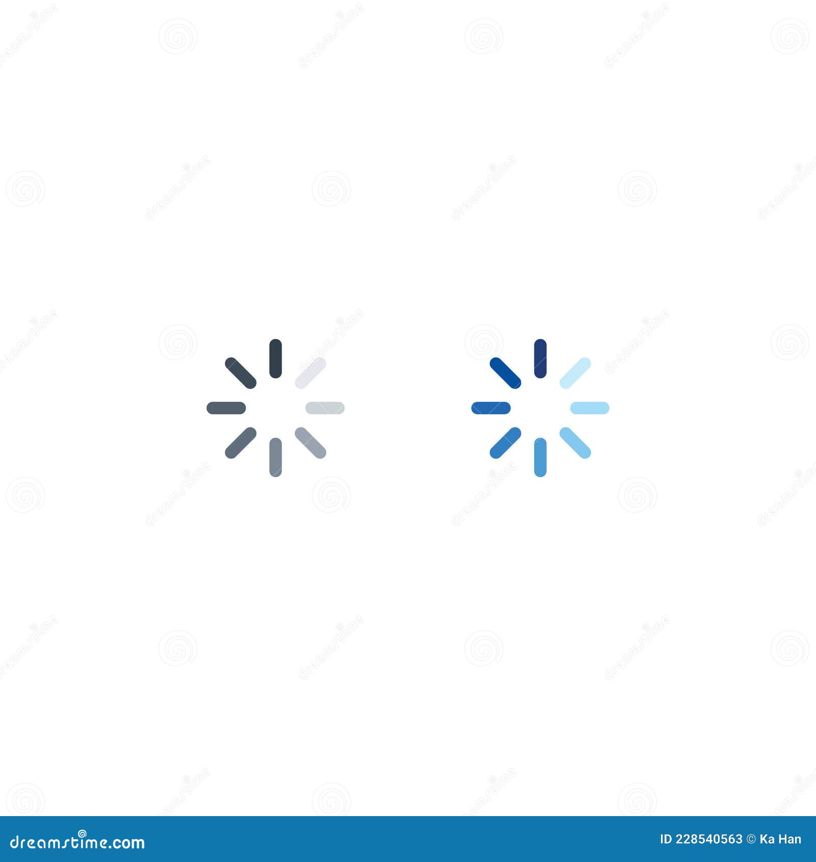 Progress Loading Icon Vector Isolated on White Background Stock Vector ...