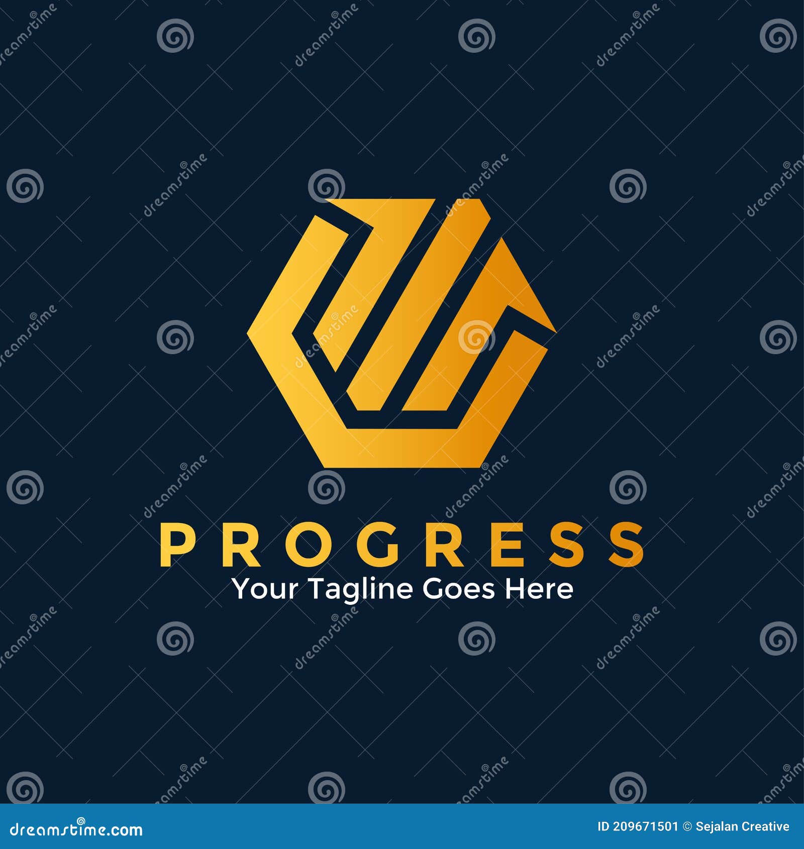 Progress Logo Vector with Monogram Design Style. Stock Vector ...
