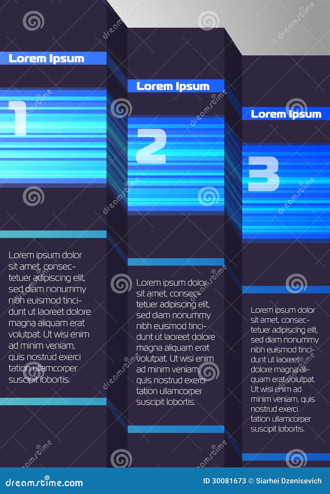Progress Outline with Numbers Stock Vector - Illustration of modern ...